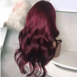 ez blend | Hair | Straight Upart Wig Or Halfwig In Burgundy Red | Poshmark